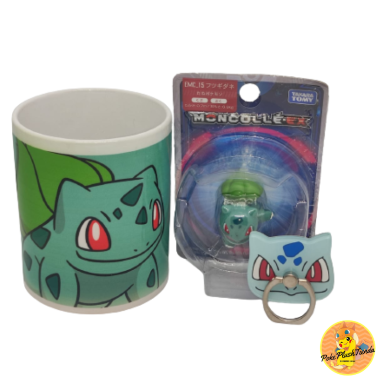 Promo N°3 Bulbasaur taza figura y popsocket – PokePlush