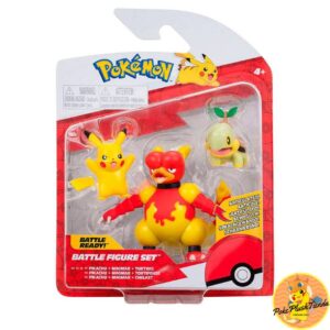 Set 3 Figuras Pokémon Turtwig – Pikachu – Magmar – PokePlush