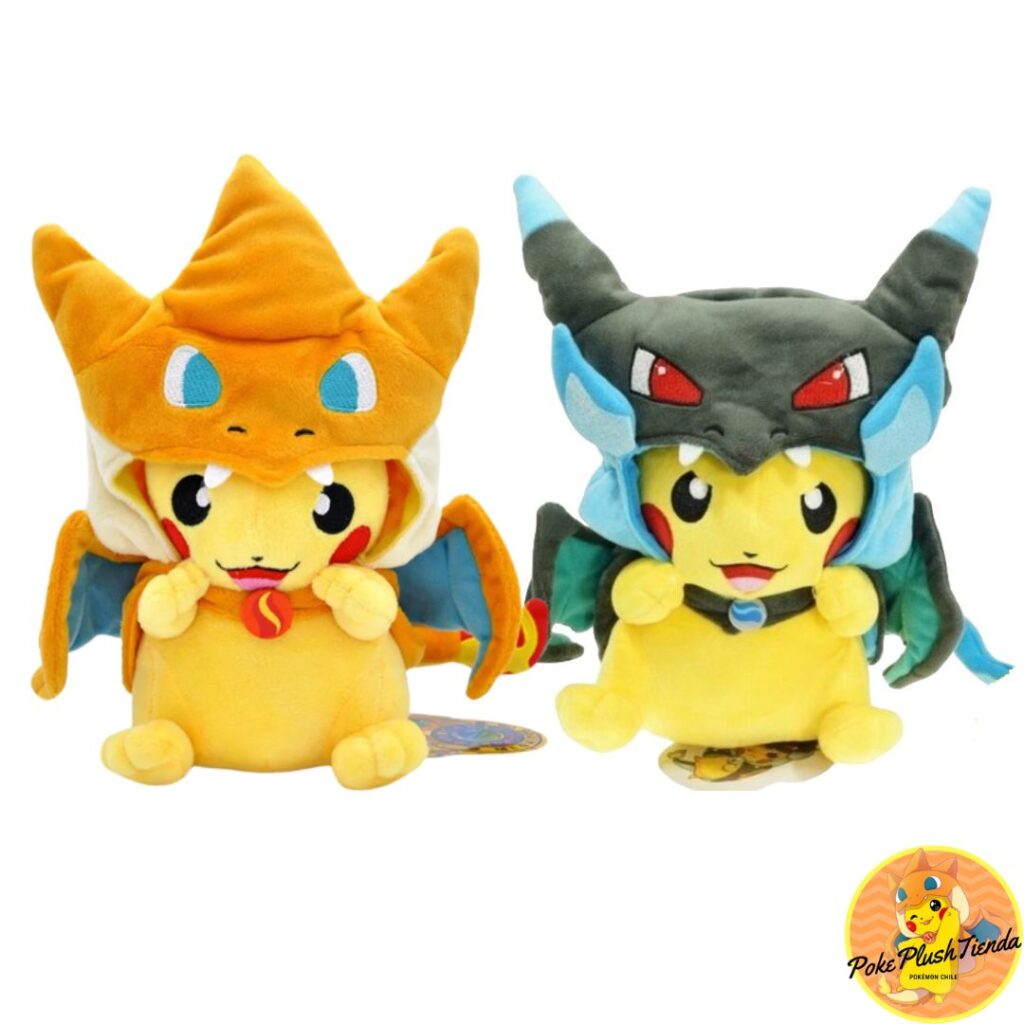Promoción 2 peluches Pikachu Mega charizard X e Y – PokePlush