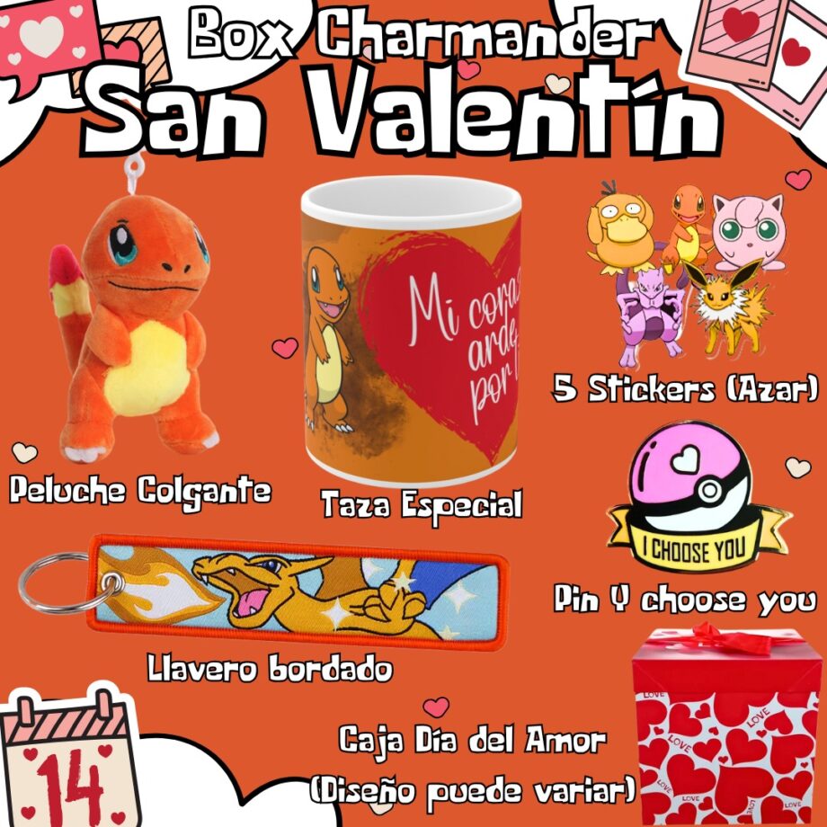 Box Charmander San Valentín – PokePlush