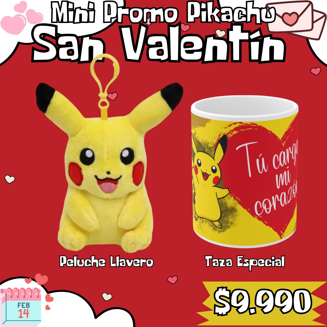 Mini promo Pikachu San Valentín – PokePlush