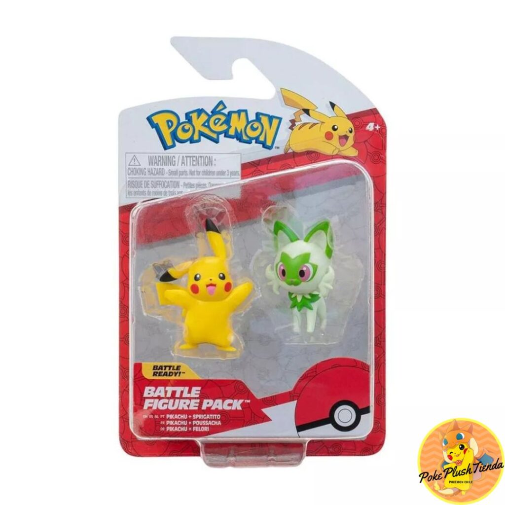 Set dos figuras Pokémon Pikachu y Sprigatito – PokePlush